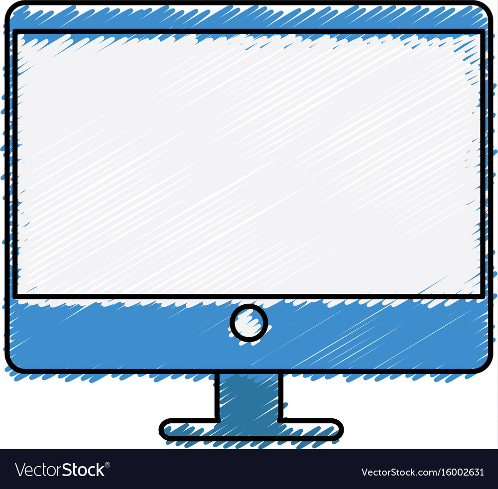 Computer desktop isolated icon Royalty Free Vector Image