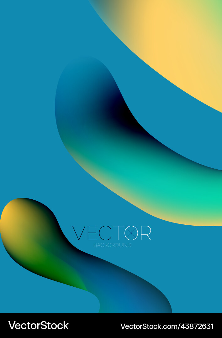 Fluid water drop shape composition abstract Vector Image