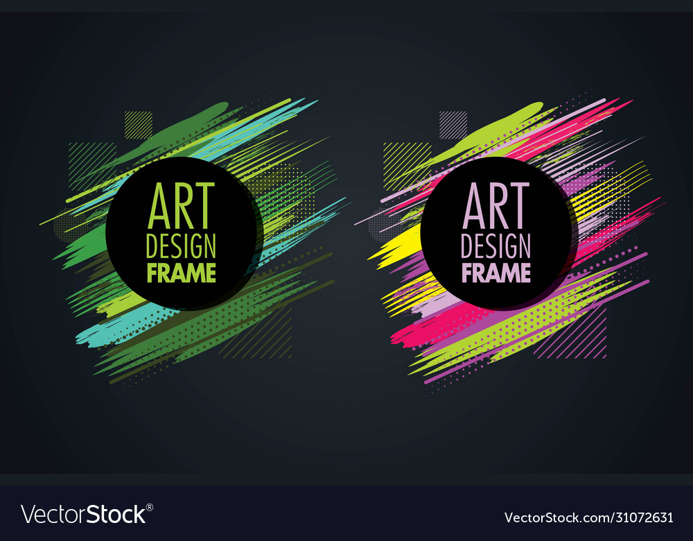 Frame for text modern art graphics Royalty Free Vector Image