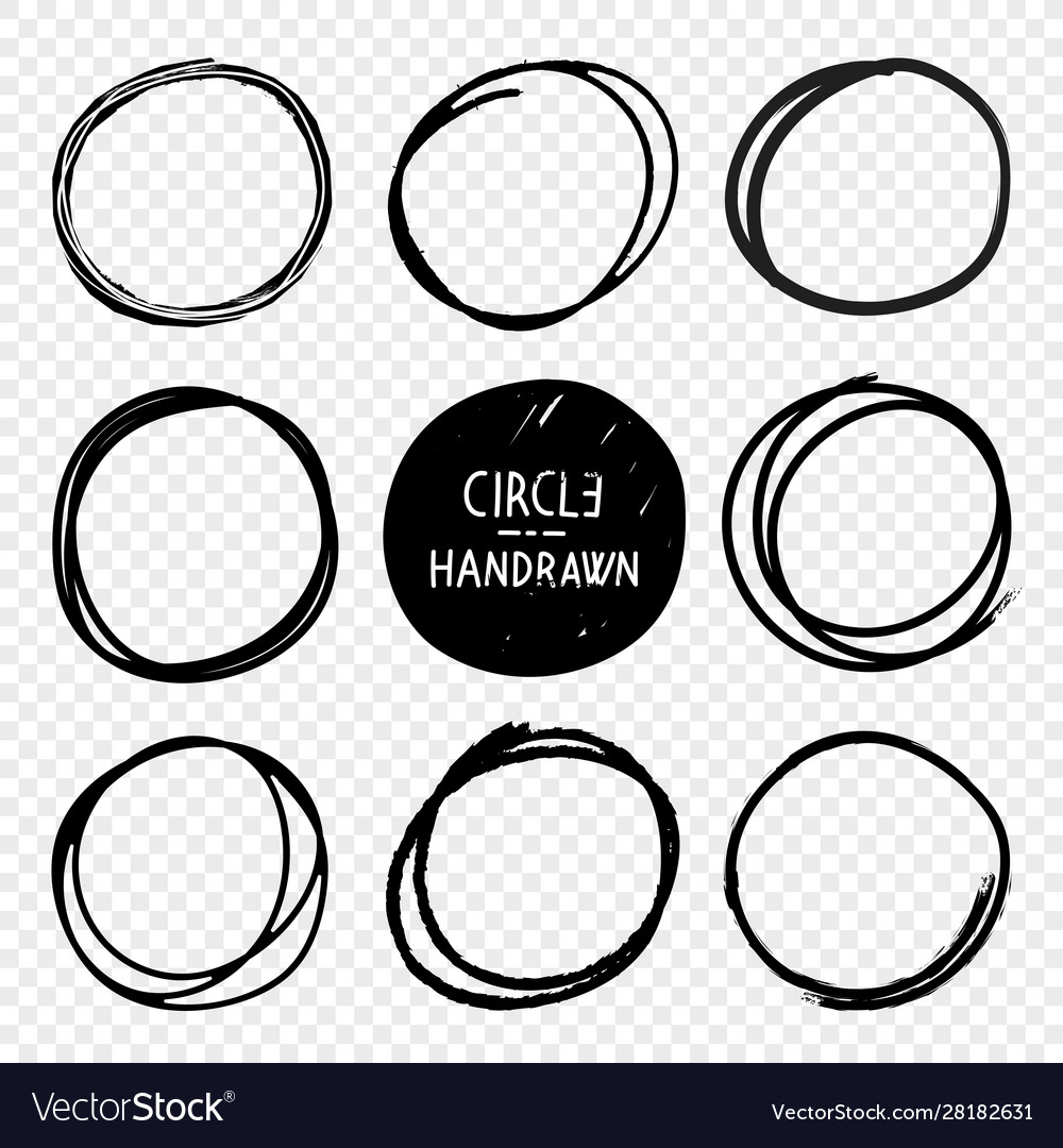 Hand drawn circles sketches Royalty Free Vector Image Hand drawn circles sketches Royalty Free Vector Image