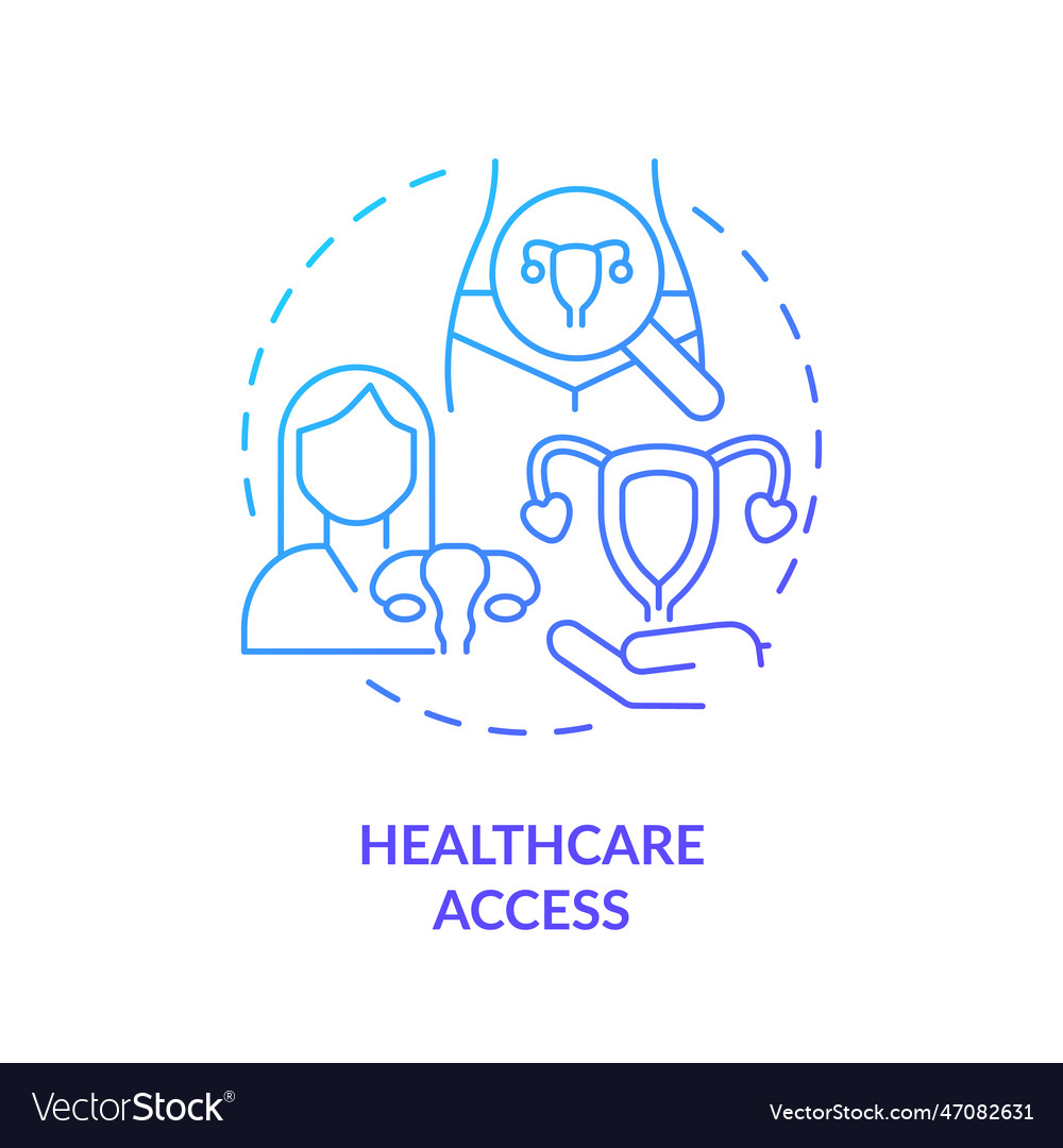 Healthcare Access Blue Gradient Concept Icon Vector Image