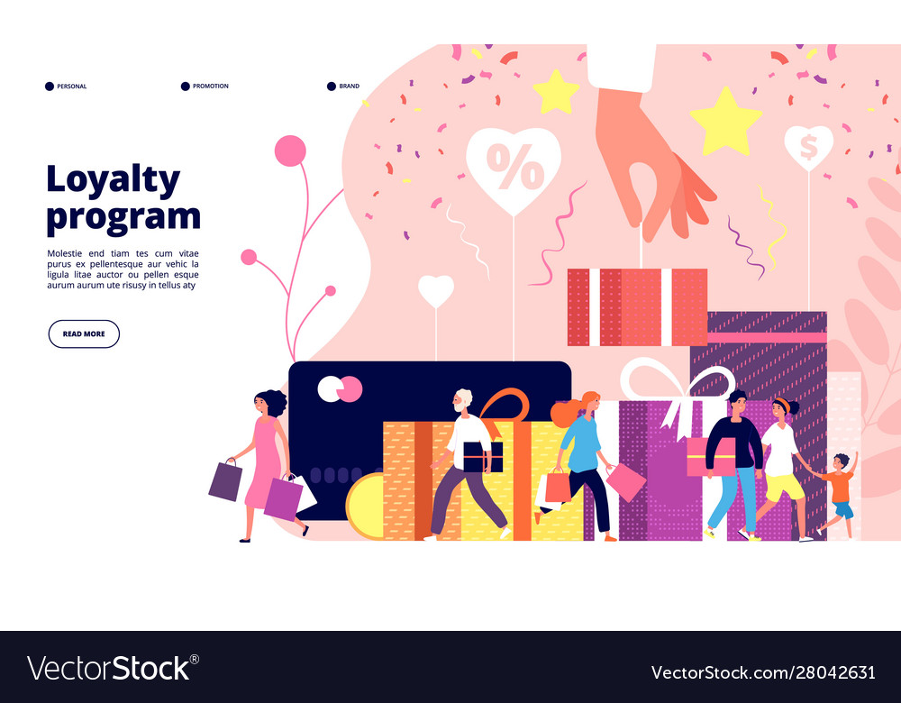 Loyalty program concept customer allegiance Vector Image