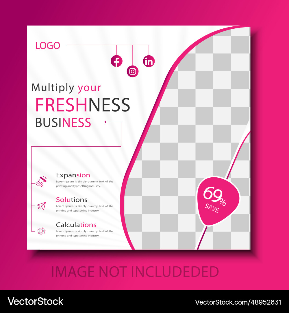 Multiply business social media post template Vector Image