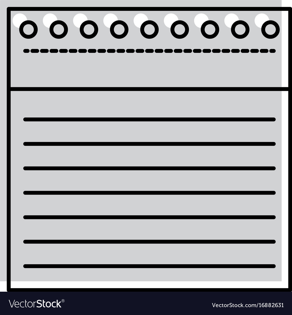 Notebook sheet isolated icon Royalty Free Vector Image