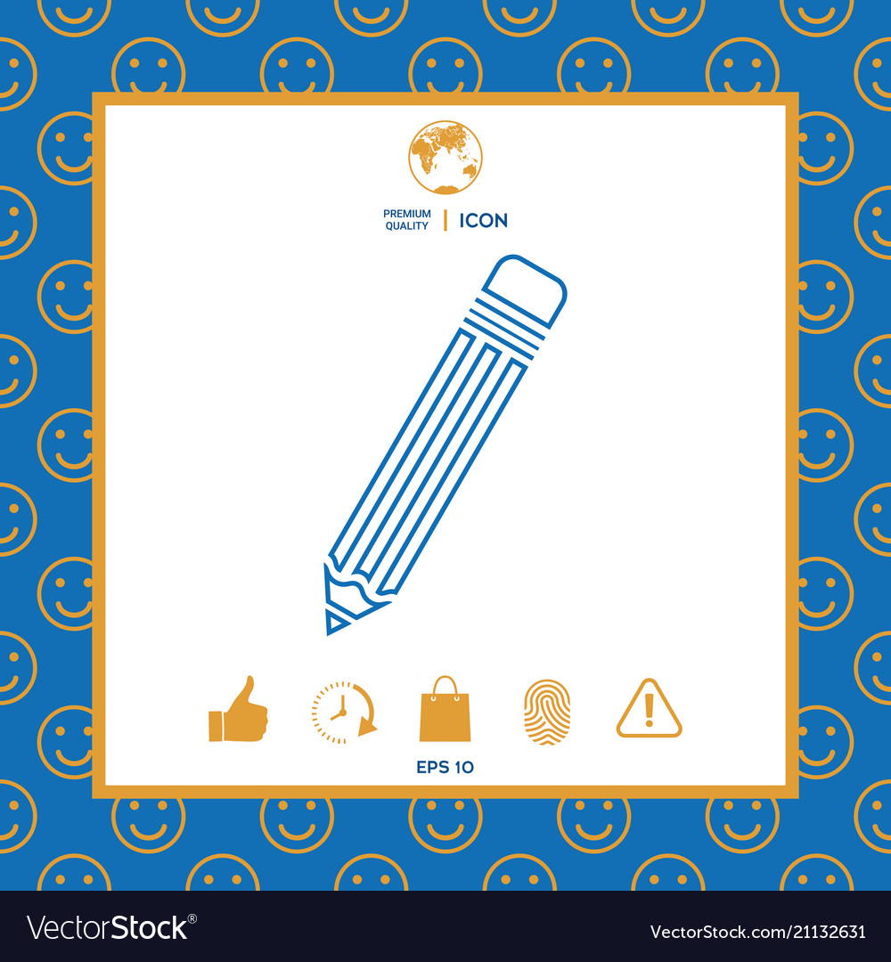 Pencil - line icon Royalty Free Vector Image - VectorStock