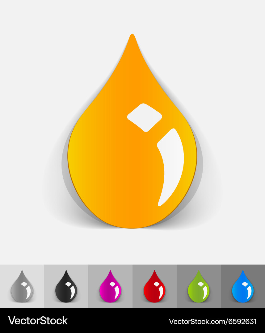 Realistic design element drop of oil Royalty Free Vector
