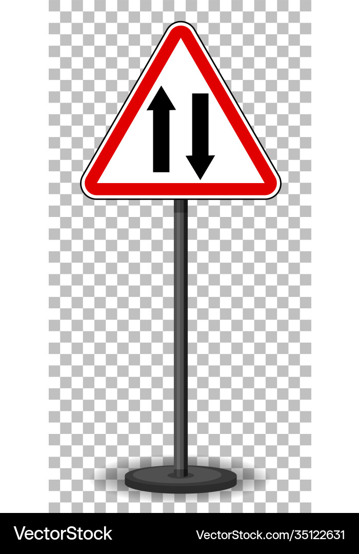 Red traffic sign on transparent background Vector Image