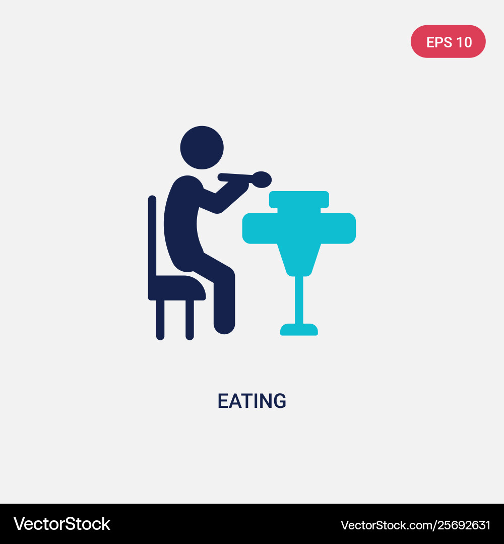 Two color eating icon from activity and hobbies Vector Image