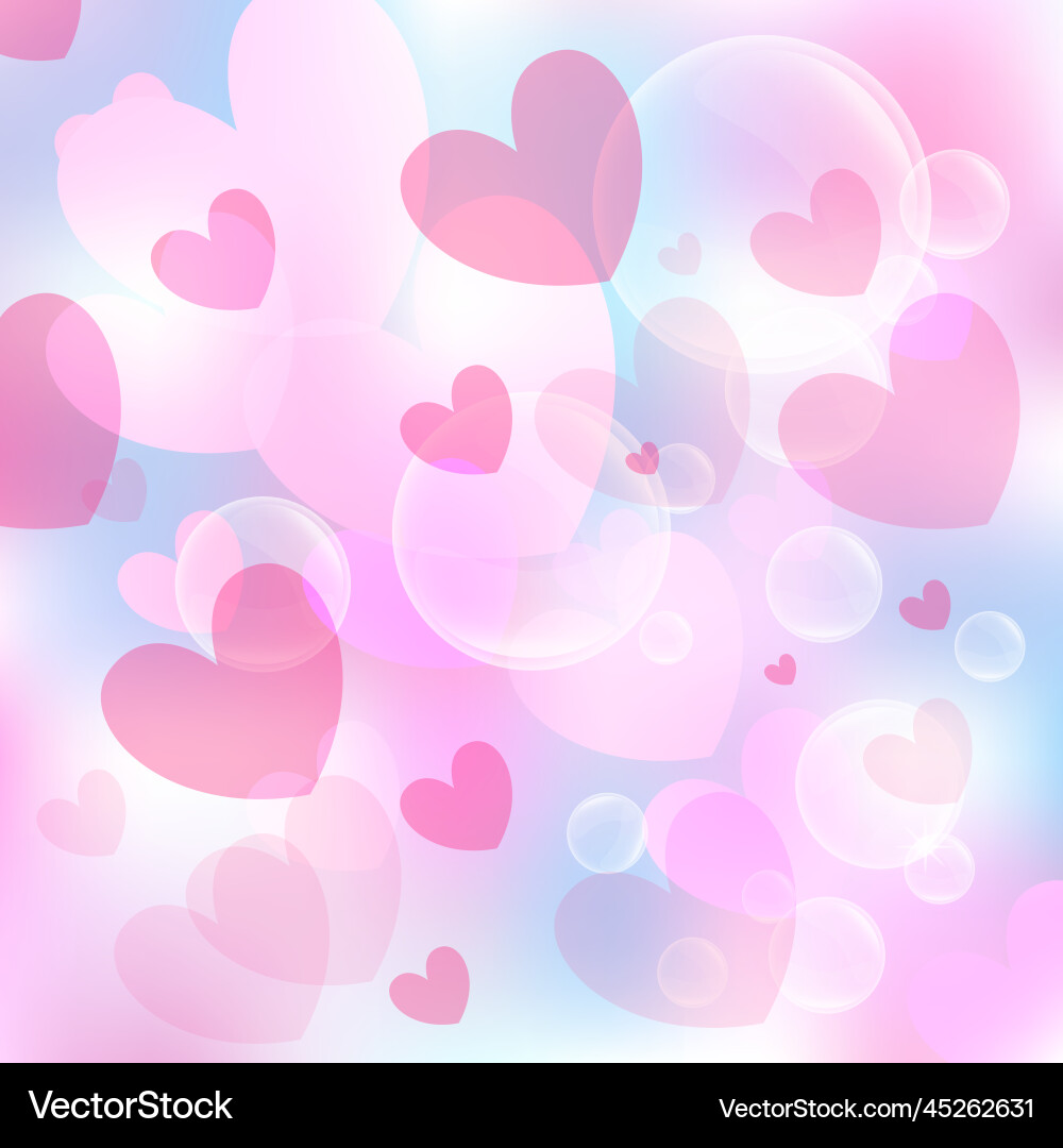 Valentines day background hearts colorful Vector Image