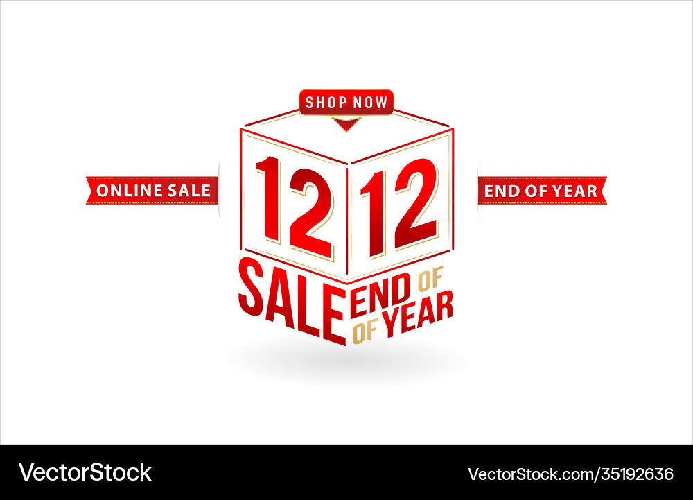1212 sale online end year Royalty Free Vector Image