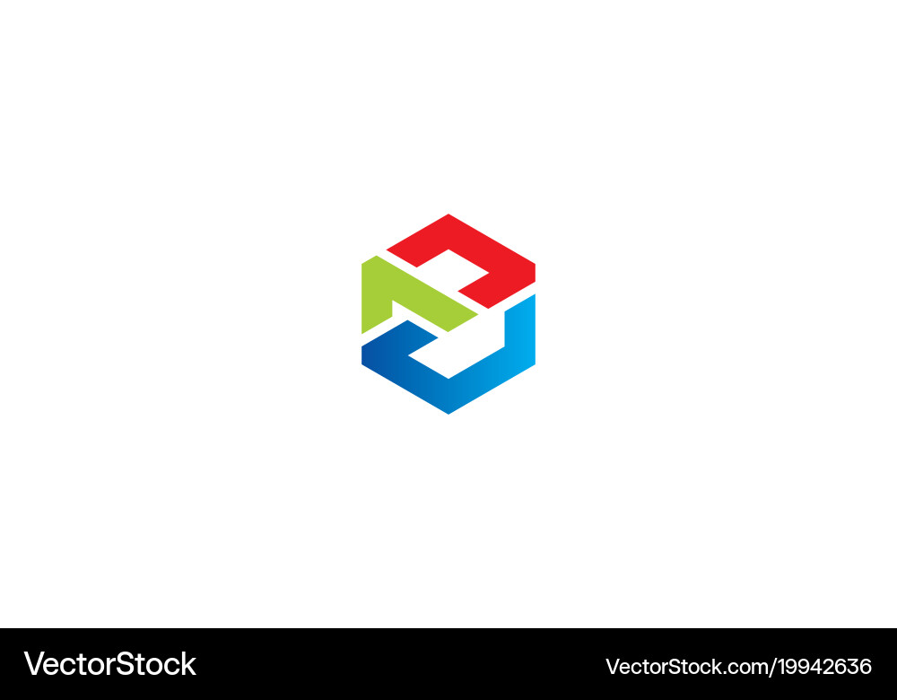 Abstract polygon colored business company logo Vector Image