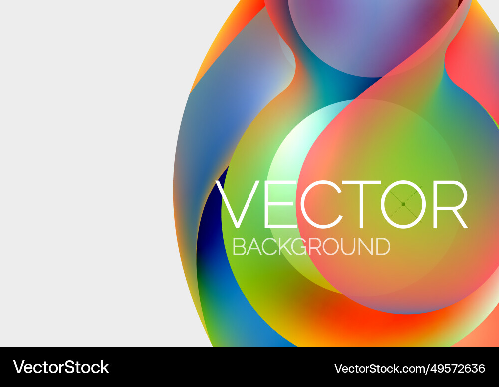Beautiful flowing round shapes and circles Vector Image