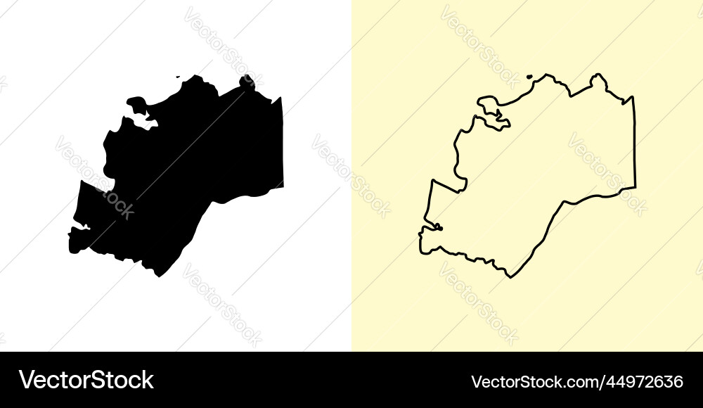 Castries map saint lucia americas filled Vector Image