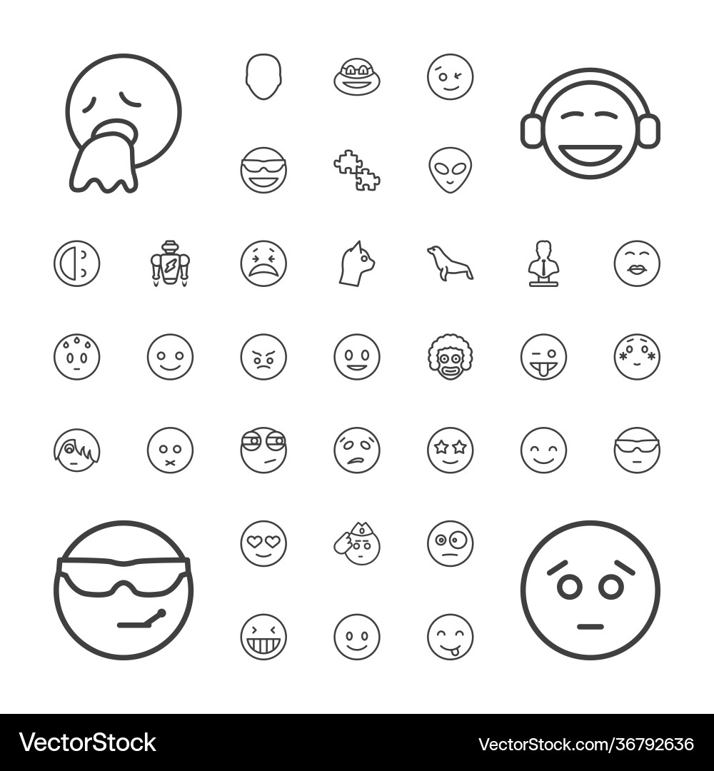 Character icons Royalty Free Vector Image - VectorStock