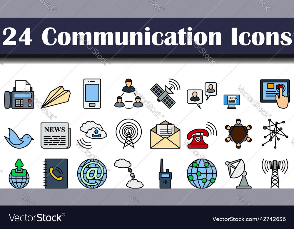 Communication icon set Royalty Free Vector Image