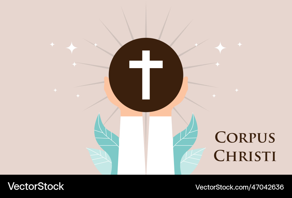 Corpus christi catholic religious holiday Vector Image