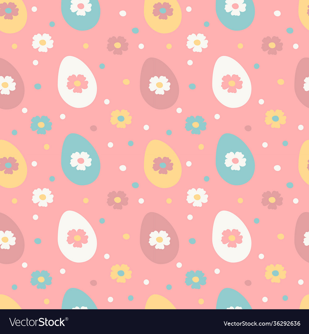 Cute seamless pattern on easter theme Royalty Free Vector
