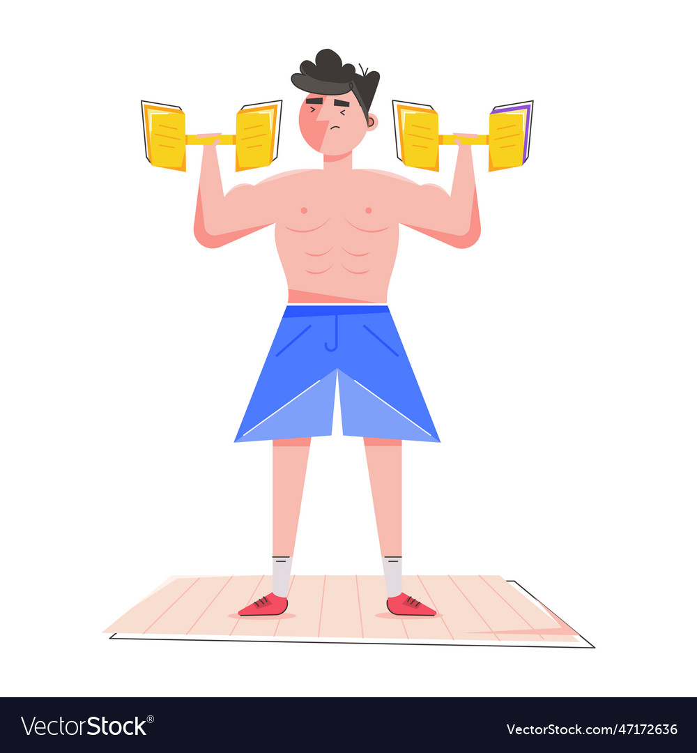 Dumbbell exercise Royalty Free Vector Image - VectorStock