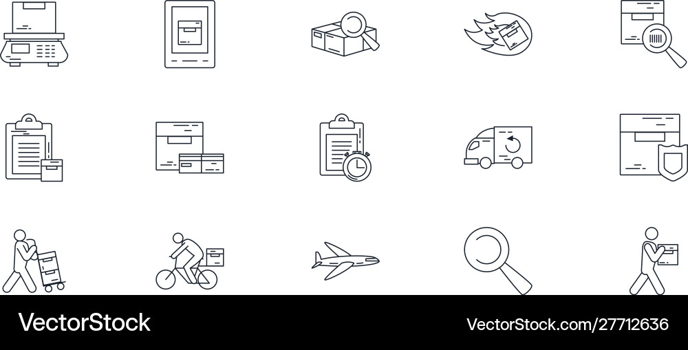 Isolated delivery icon set design Royalty Free Vector Image