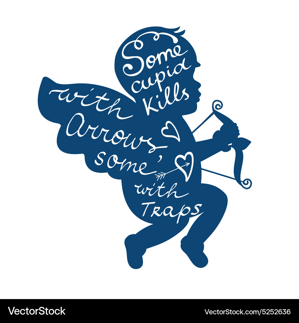 Some cupid kills with arrows with traps Royalty Free Vector