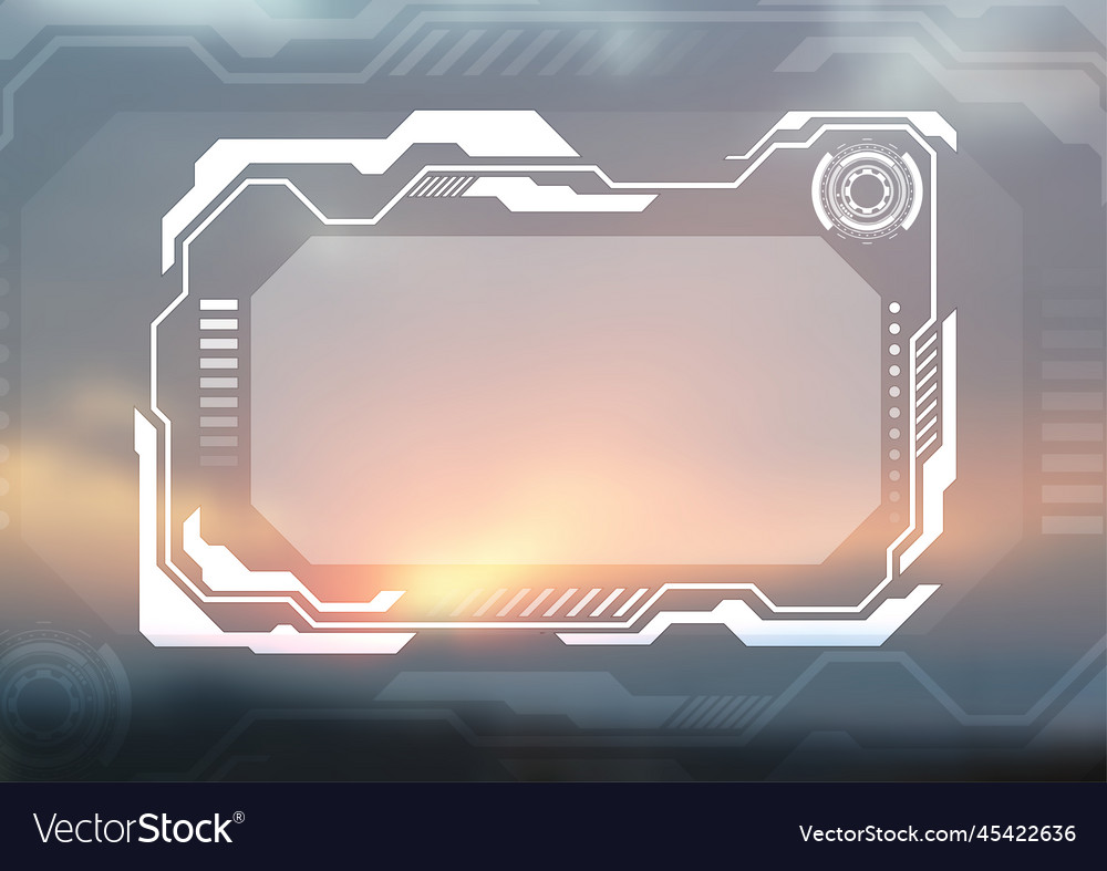 Technology Futuristic Hud Display Interface Vector Image