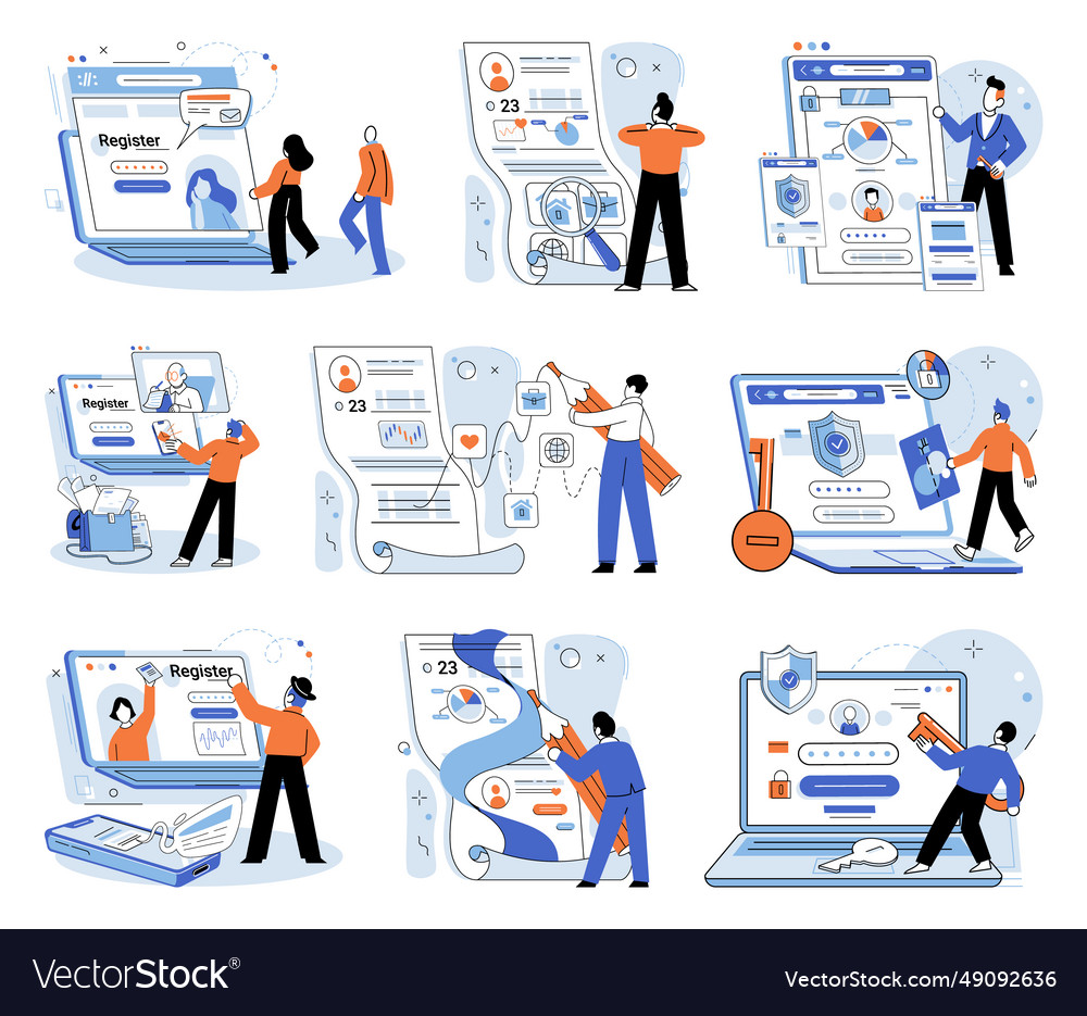 User authorization authentication methods Vector Image