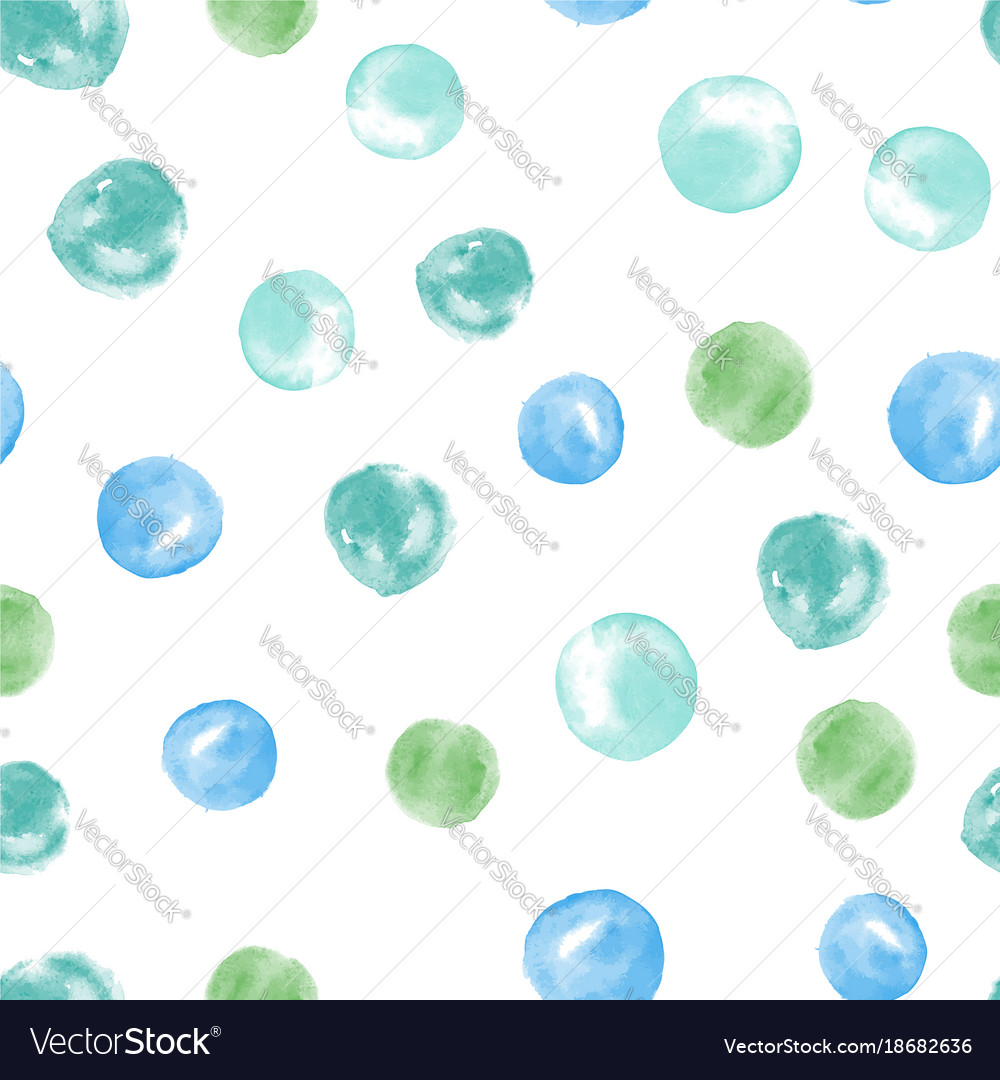 Watercolor circles seamless pattern Royalty Free Vector Watercolor circles seamless pattern Royalty Free Vector