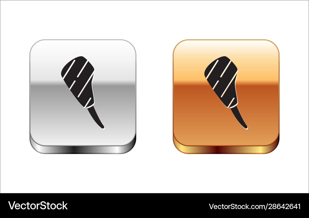 Black rib eye steak icon isolated on white Vector Image