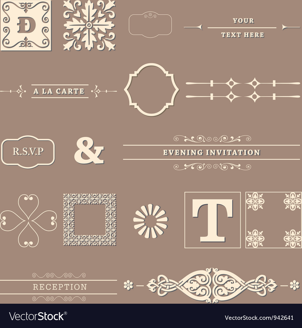 Calligraphy elements Royalty Free Vector Image