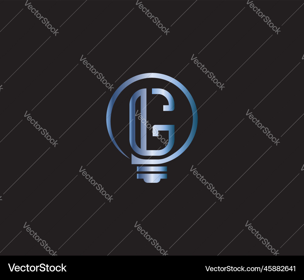 Creative g letter bulb energy power modern logo Vector Image