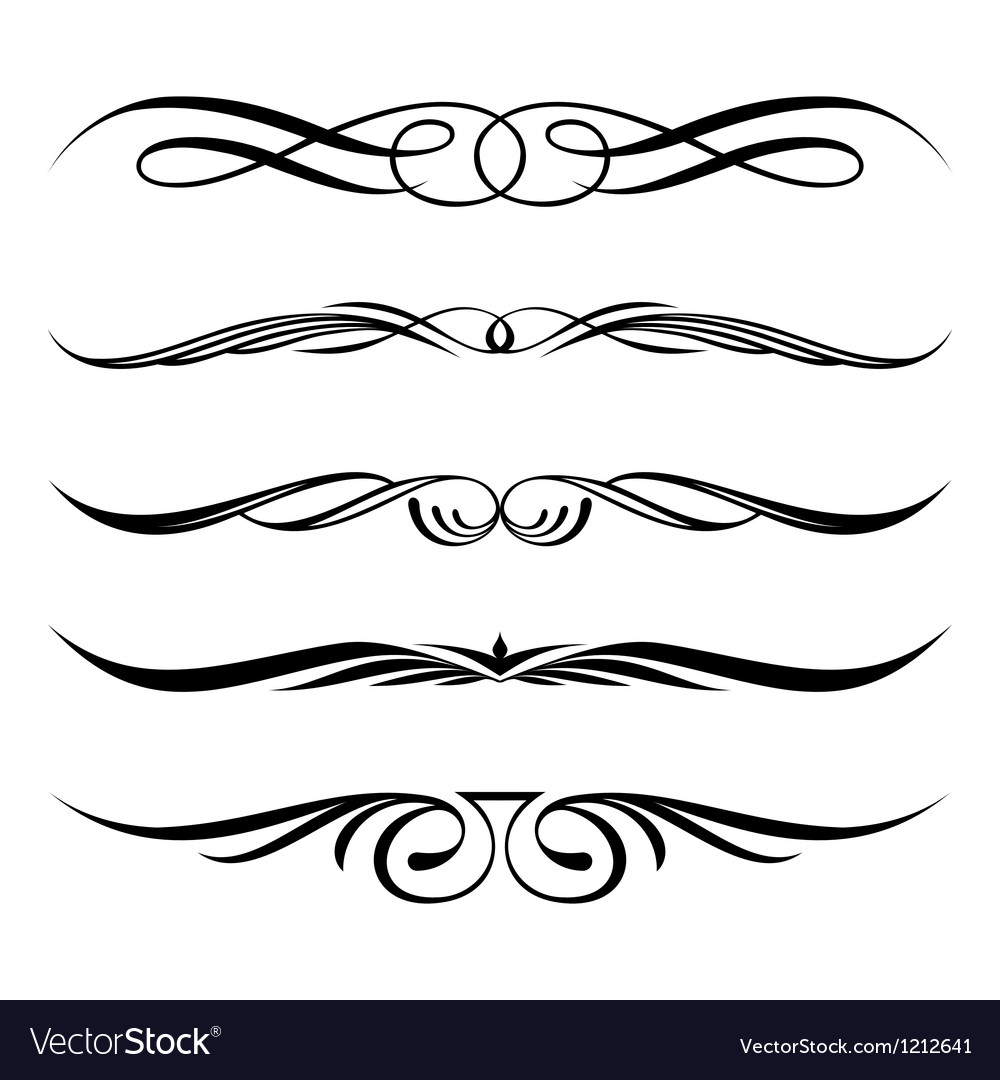 Decorative elements border and page rules Vector Image