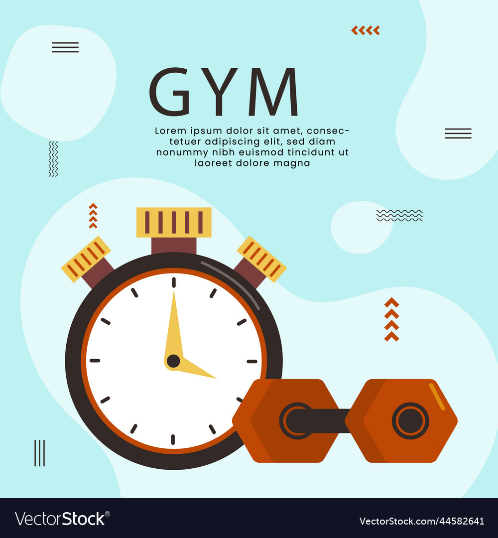 Flat gym exercise posts set Royalty Free Vector Image
