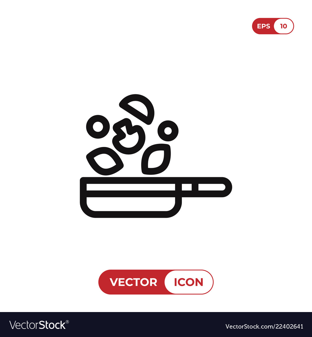 Frying pan icon Royalty Free Vector Image - VectorStock