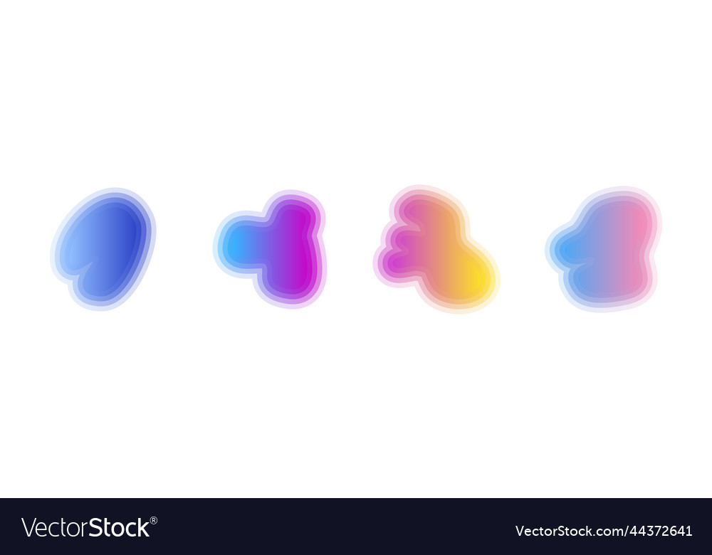 Gradient liquid blob shapes Royalty Free Vector Image