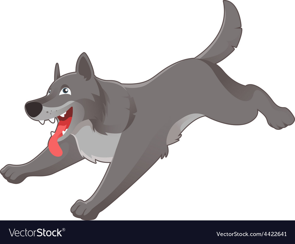 Gray wolf Royalty Free Vector Image - VectorStock