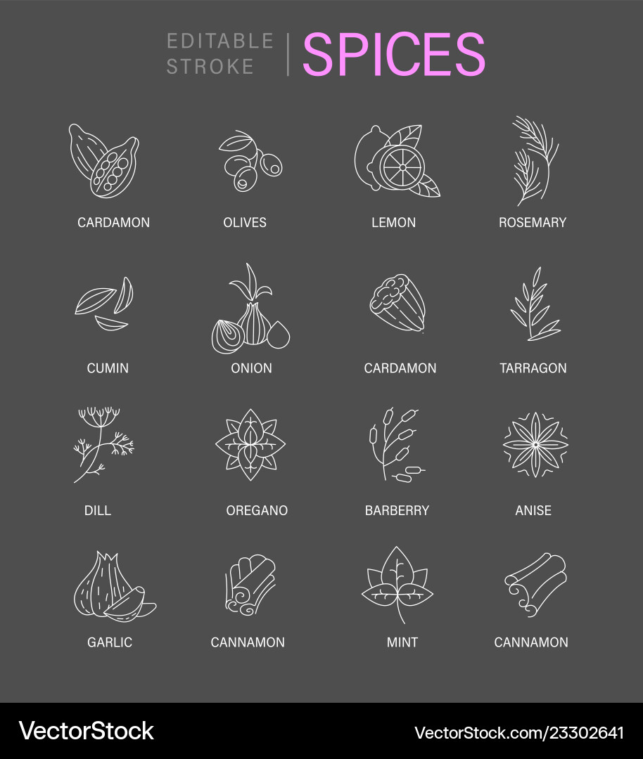 Icon and logo for spices herbs Royalty Free Vector Image