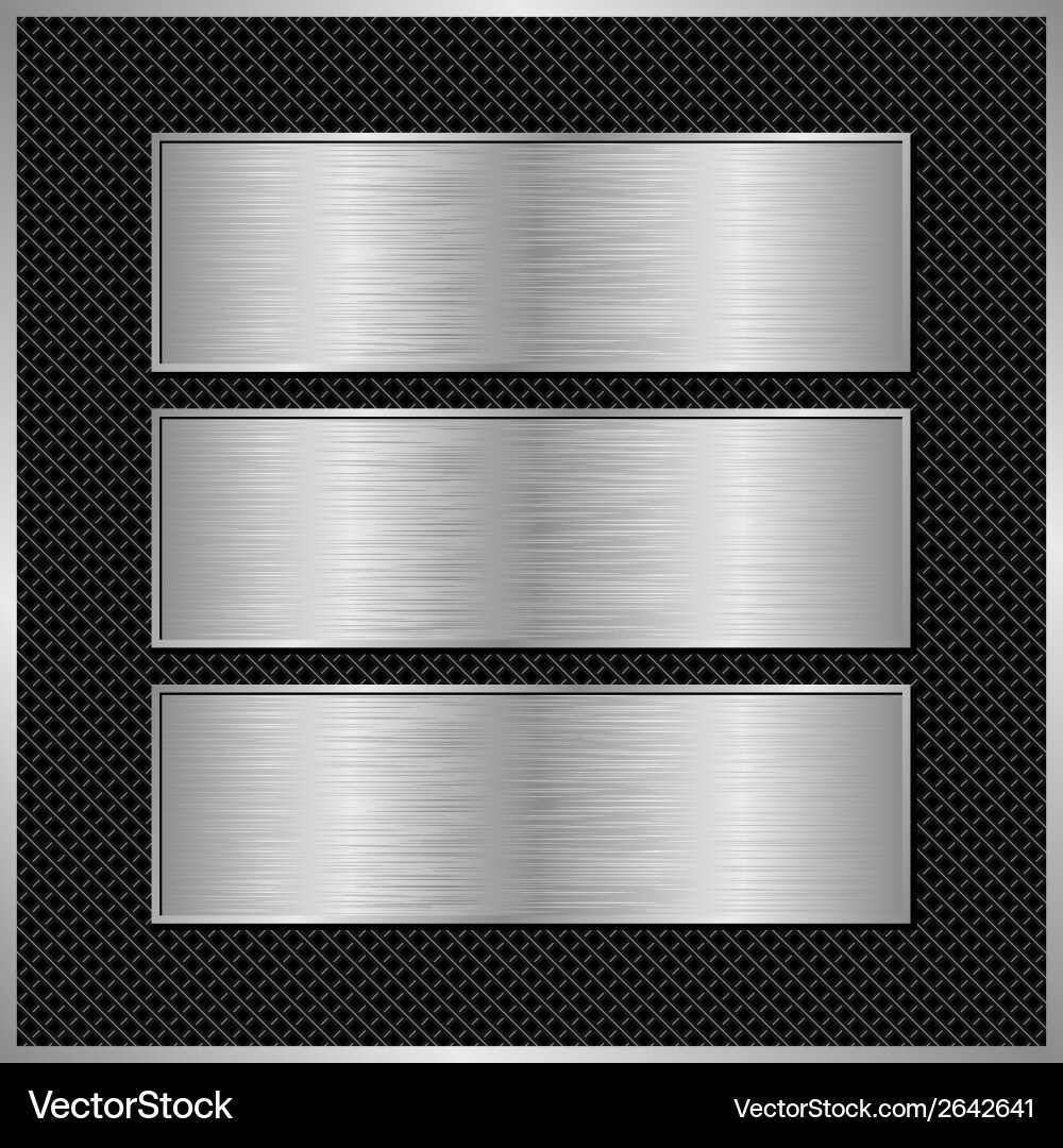 Metallic banners Royalty Free Vector Image - VectorStock