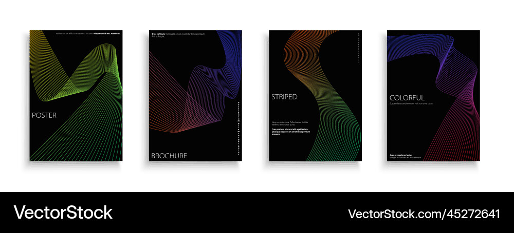 Set of abstract bright covers templates Royalty Free Vector