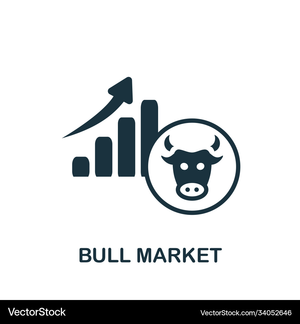 Bull market icon simple element from business Vector Image