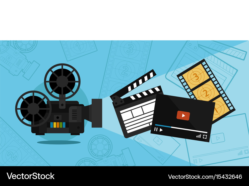 Cinema shooting and video Royalty Free Vector Image