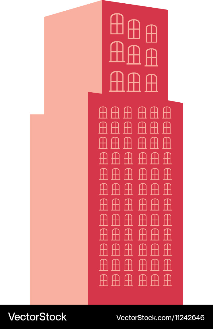 City building pictograph icon image Royalty Free Vector