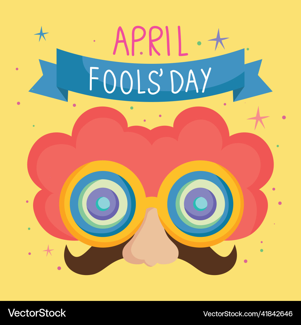 Colorful april fools day Royalty Free Vector Image