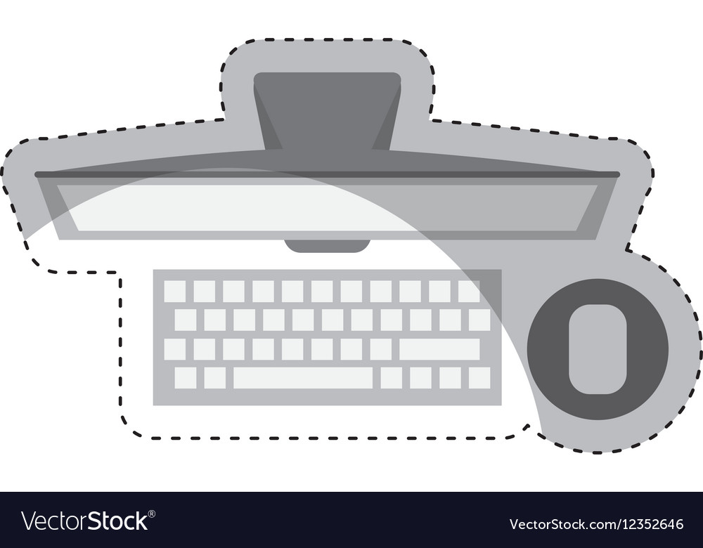 Computer desktop isolated icon Royalty Free Vector Image