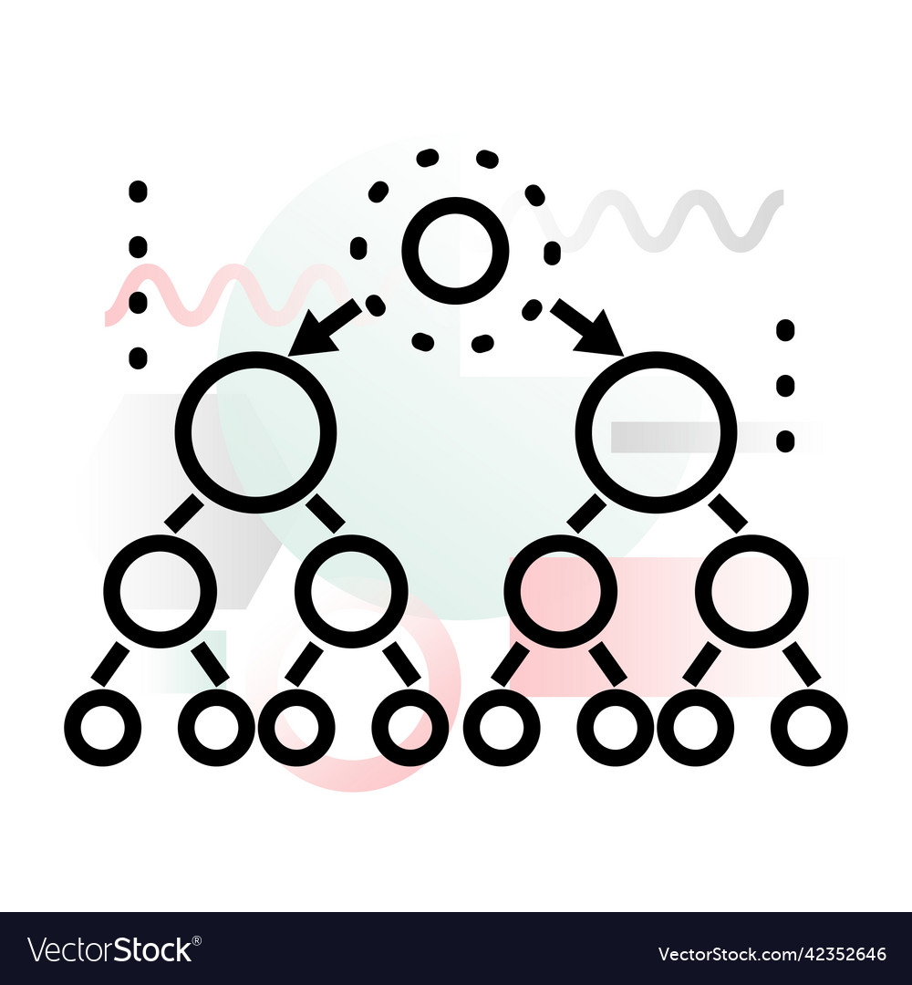 Concept icon of business structure with abstract Vector Image