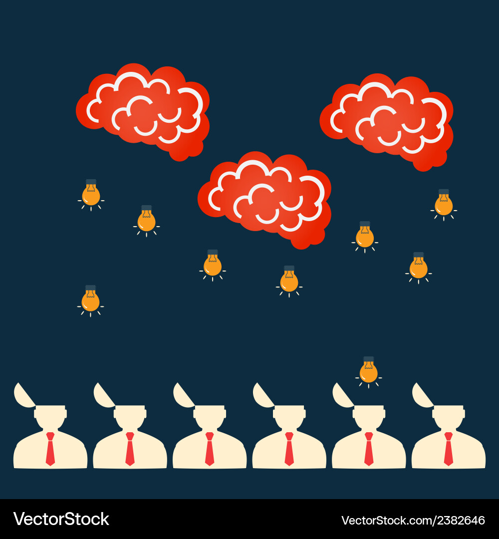 Concept of brainstorming eps Royalty Free Vector Image