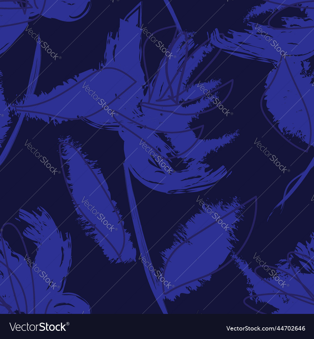 Floral brush strokes seamless pattern design Vector Image