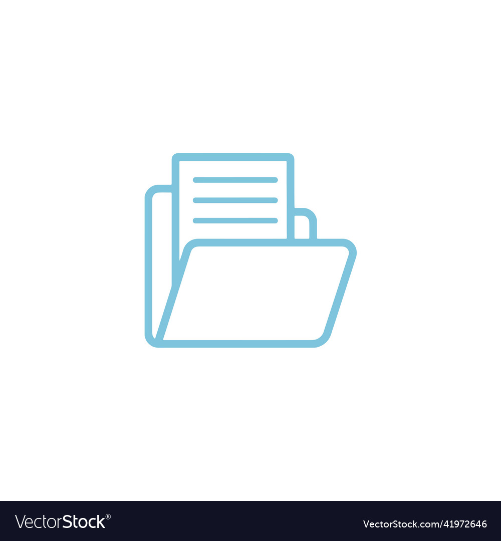 Folder icon flat design template Royalty Free Vector Image