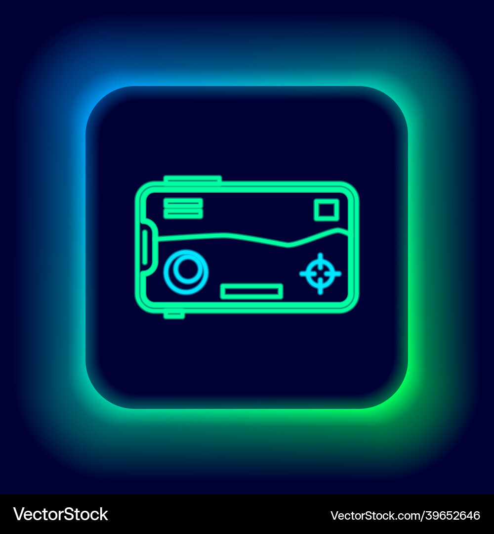 Glowing neon line smartphone and playing in game Vector Image