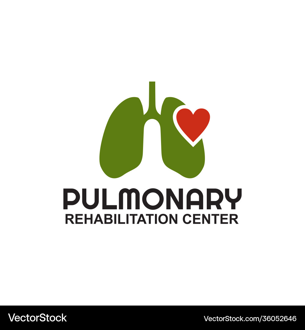 Lung medical center logo design template Vector Image