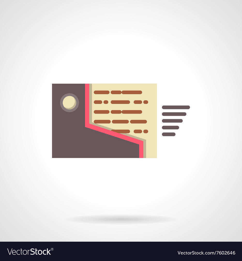 Mailbox flat design icon Royalty Free Vector Image